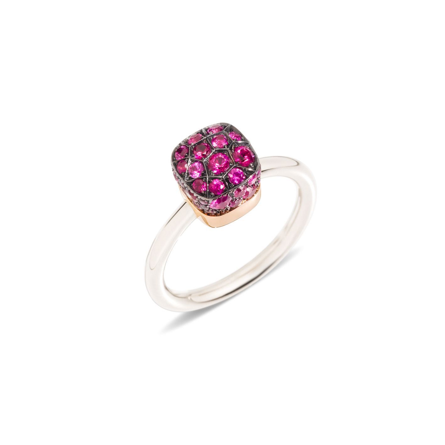 Achat Bague Pomellato Nudo en or rose, or blanc et rubis - Maison Bassereau Achat Bague Pomellato Nudo en or rose, or blanc et rubis - Maison Bassereau