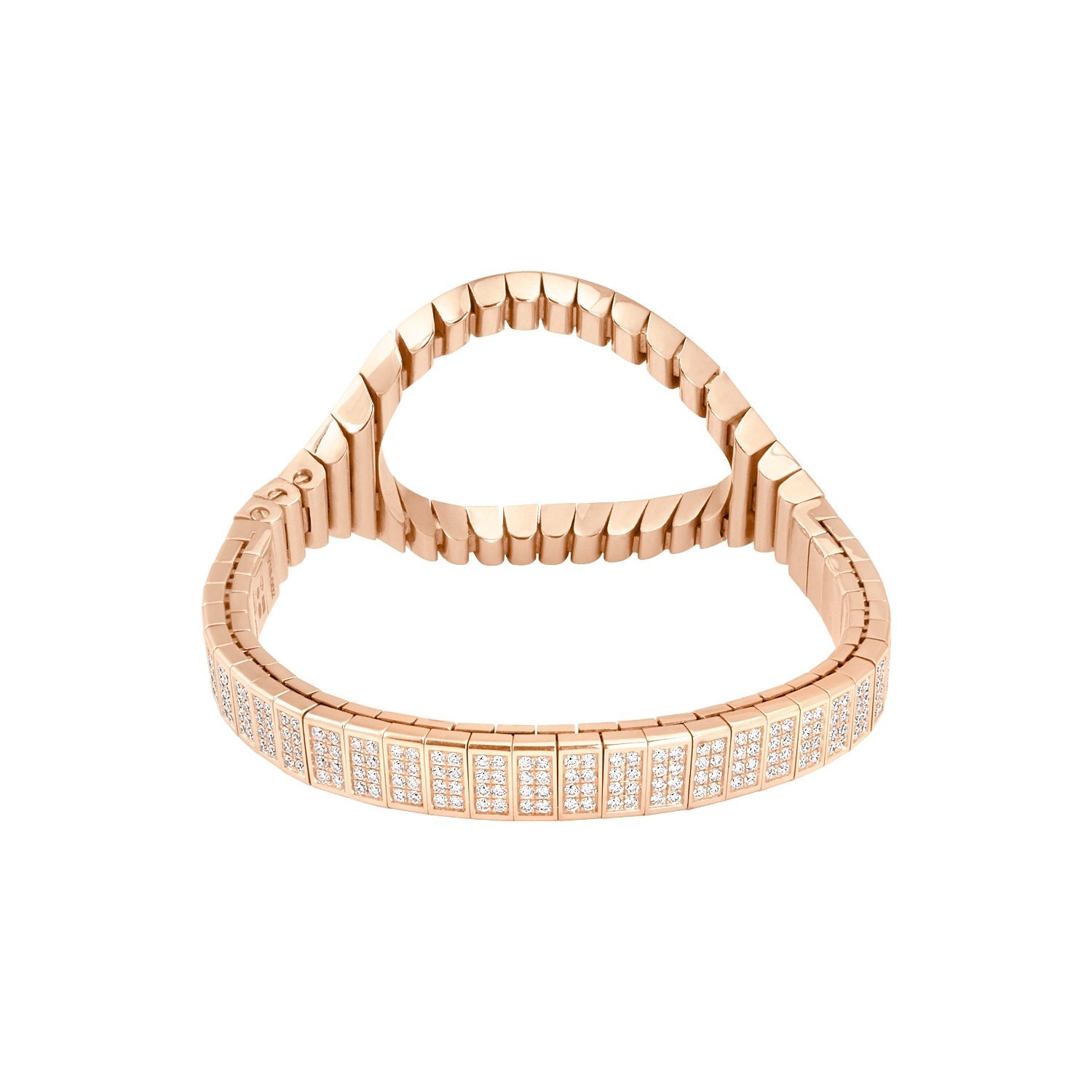 Achat Bracelet Vanrycke Styloïde en or rose et pavée de diamants