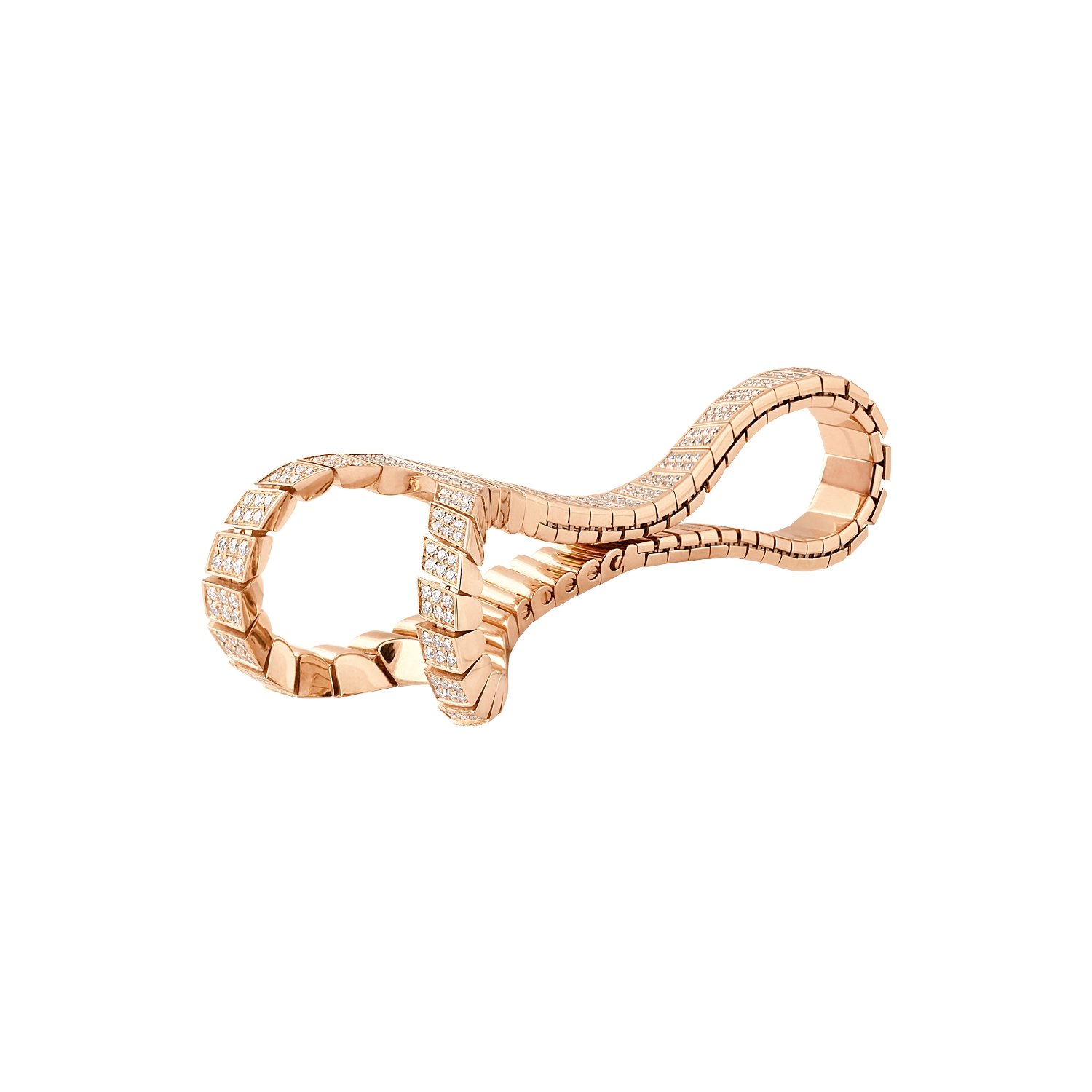 Achat Bracelet Vanrycke Styloïde en or rose et pavée de diamants