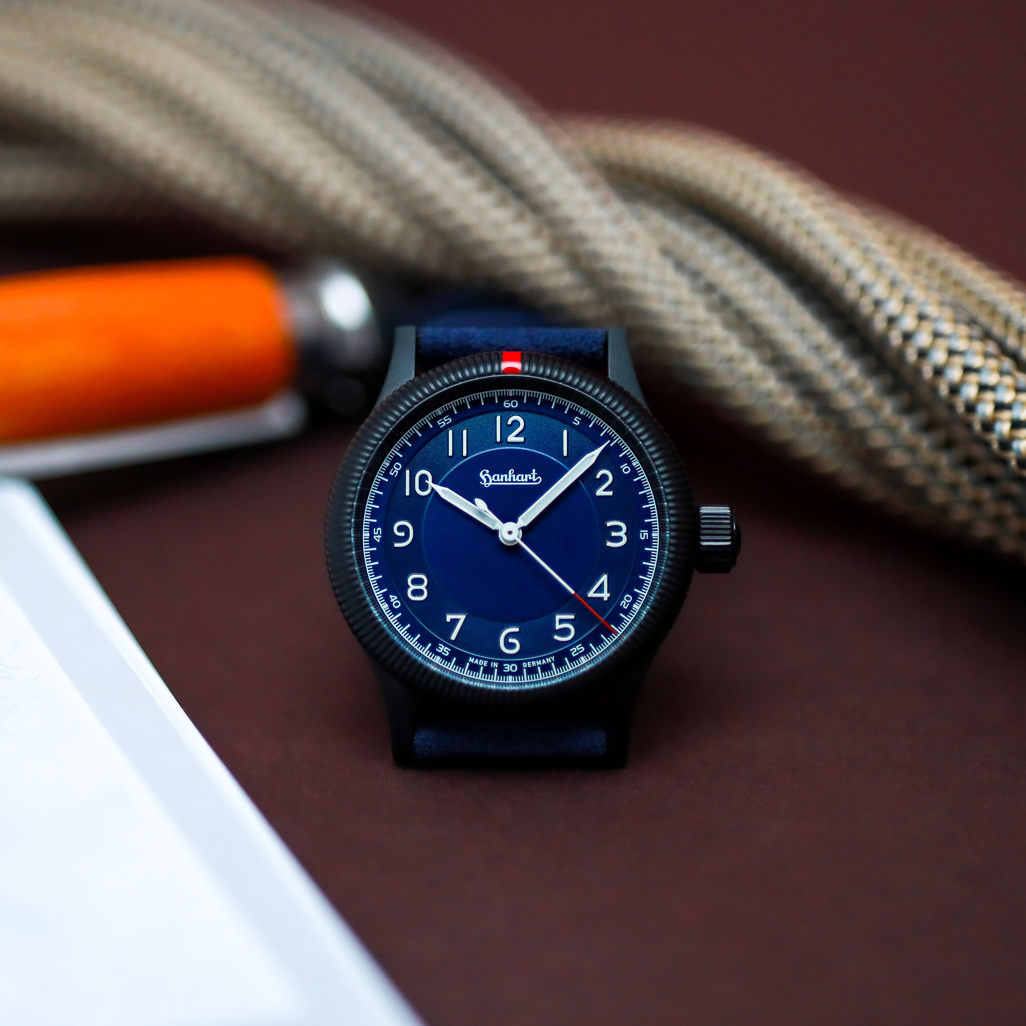 Achat Montre Hanhart Pioneer Flieger One Night Blue Edition Limitée